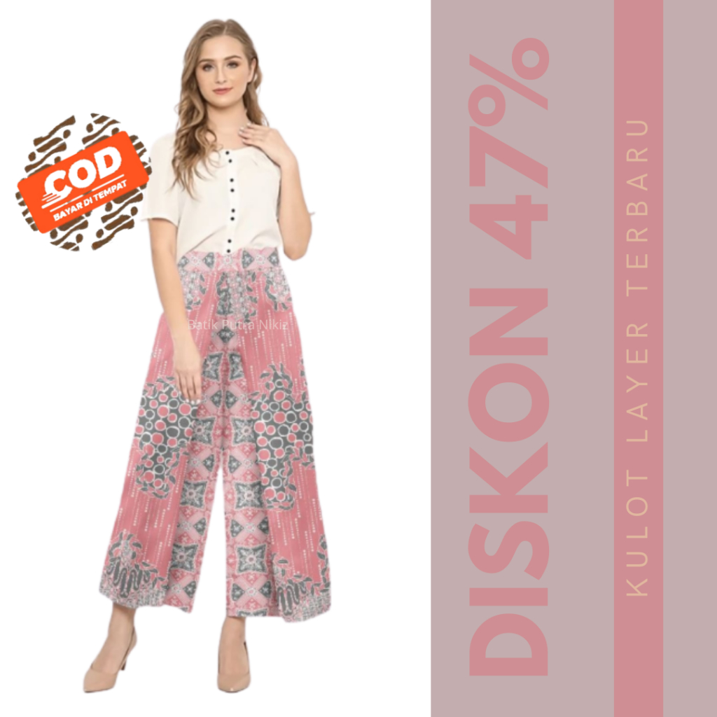 Jual Celana Batik Kulot Panjang Kulot Panjang Layer Tumpuk Model ...