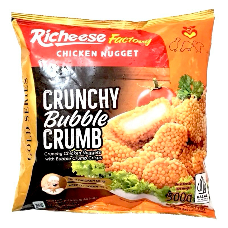 Jual Richeese Chicken Nugget Crunchy Bubble Crumb 500g | Shopee Indonesia