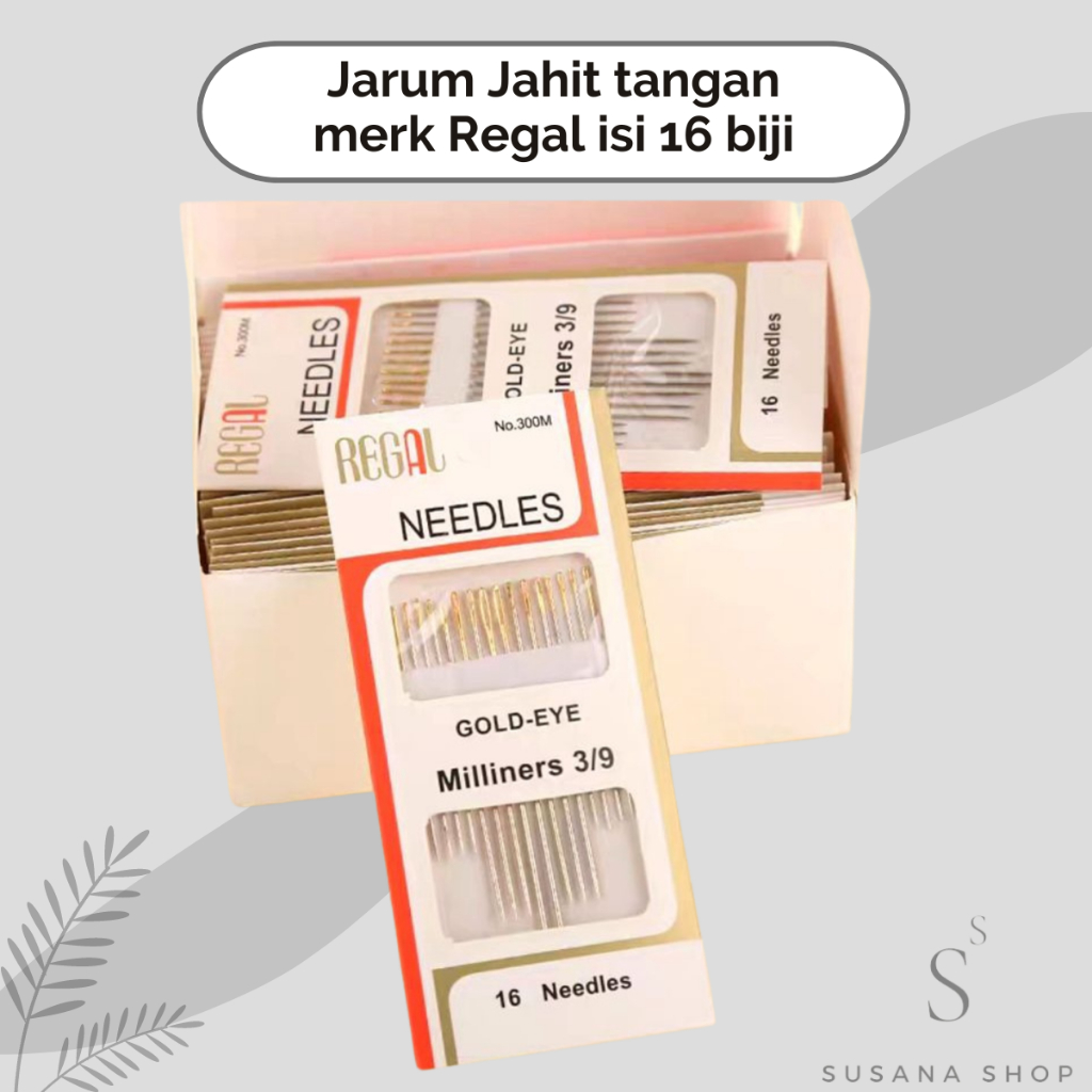 Jual Jarum Jahit tangan Merk REGAL isi 16 Biji / Jarum Jahit Tangan ...