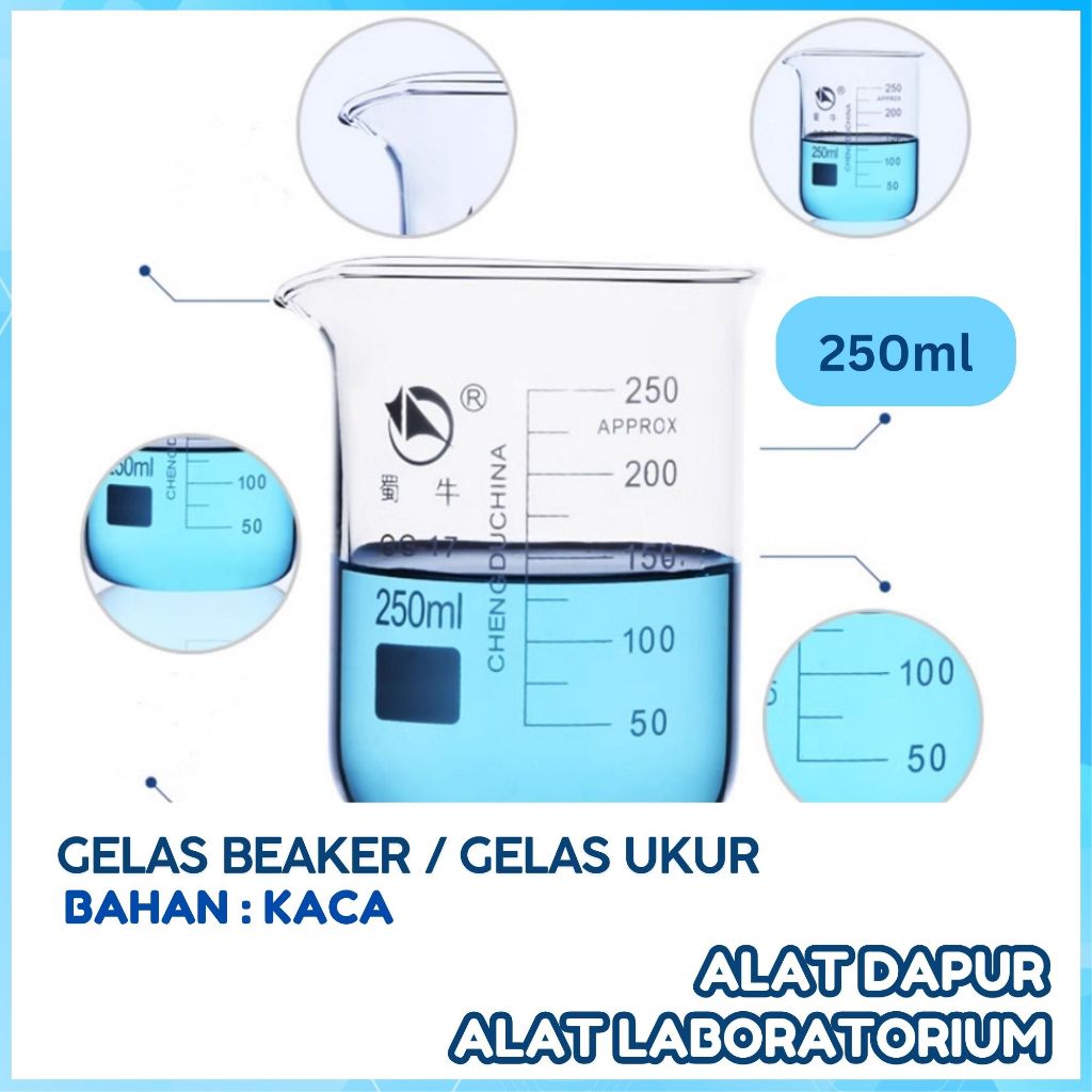 Jual GELAS BEAKER KACA / GELAS UKUR / GELAS TAKAR / GELAS KACA / GELAS ...