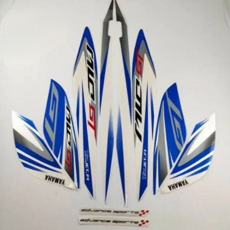 Jual Striping Sticker Lis les decal Standar Mio GT tahun 2014 putih ...