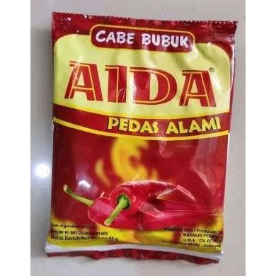 Jual Cabe Bubuk AIDA 25 gr Cabe Giling Bubuk Aida PEDAS ALAMI | Shopee ...