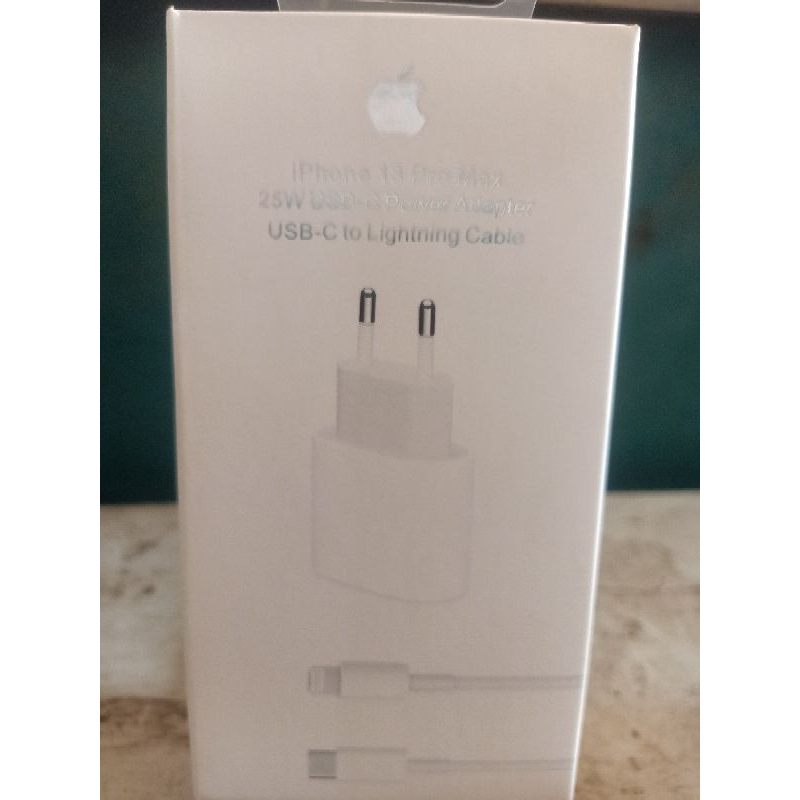 Jual Charger iphone 13pro max 25W Usb C pawer Adapter Usb C to ...