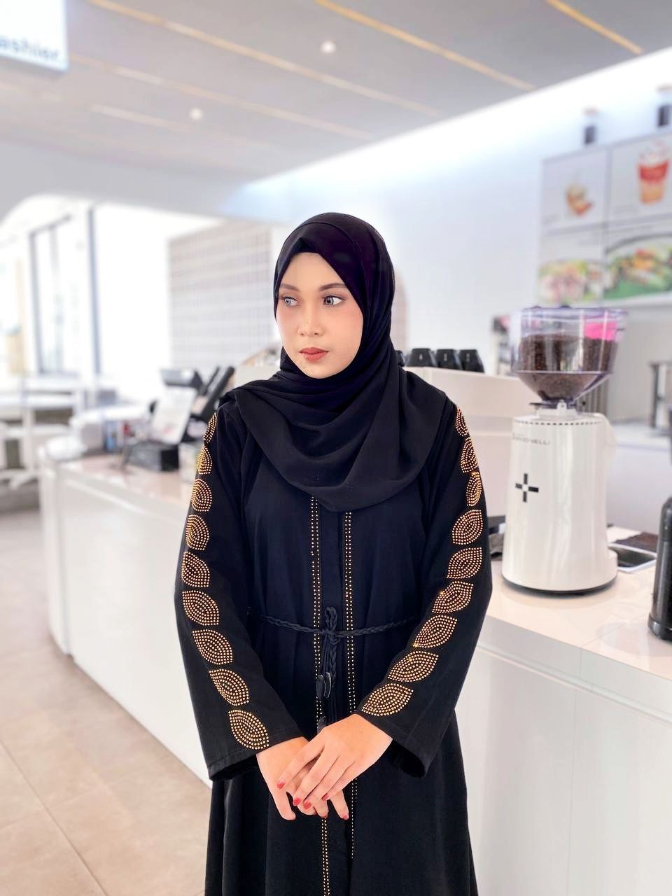 Jual Galeri Lyla Abaya 2 in 1 JetBlack Premium Grade A Gamis Lebaran bisa Jadi Outer - OUTER ...