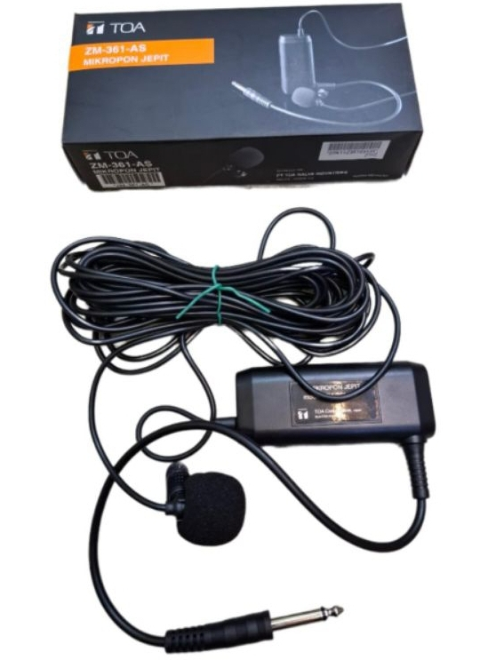 Jual TOA MONITOR AUDIO MIC JEPIT MICROPHONE JEPIT MIC KANCING ZM-361 AS ...