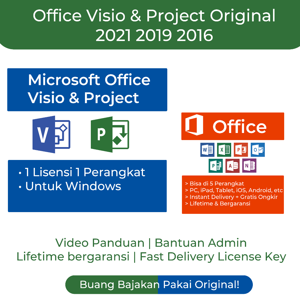 Jual Ori Ms Office Visio Project 2021 2019 2016 Original | Shopee Indonesia