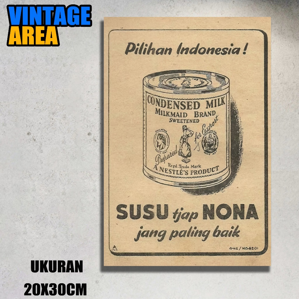 Jual POSTER IKLAN JADUL SUSU TJAP NONA | Shopee Indonesia