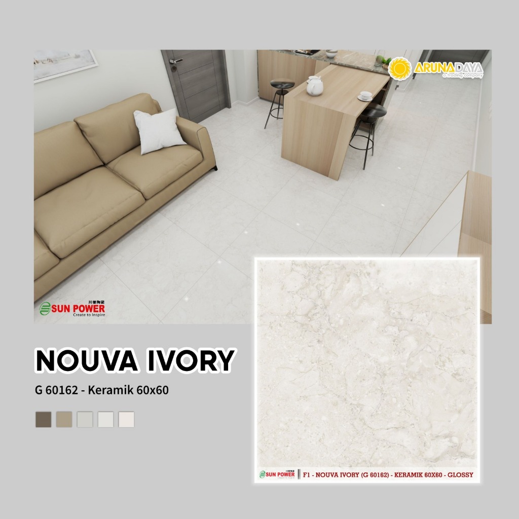 Jual Keramik Lantai Sun Power Glossy|Nouva Series Ukuran 60x60|Keramik ...