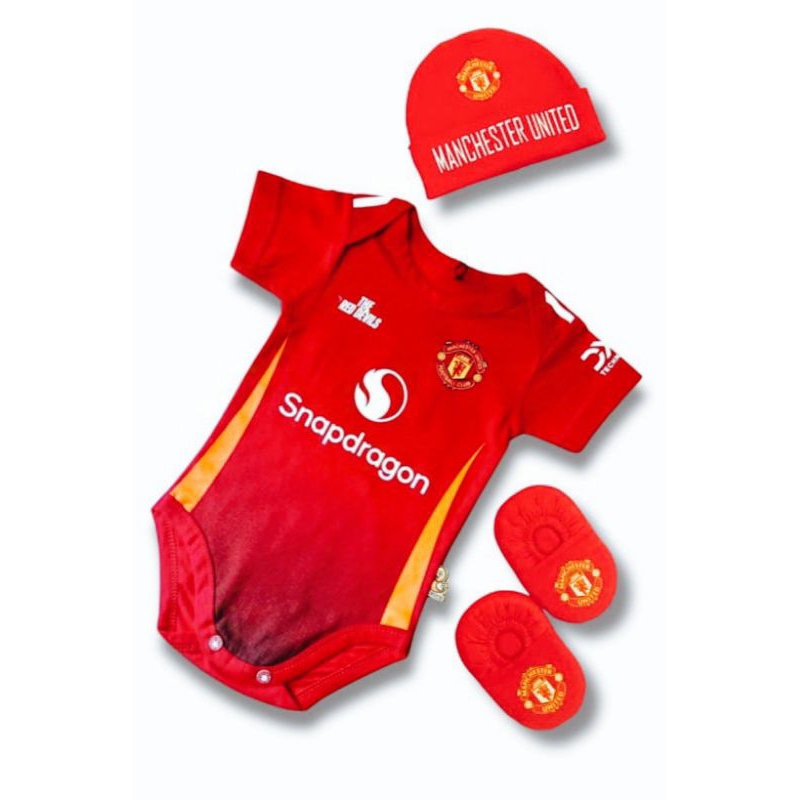 Jual Baju Bayi Jumper Bola Topi Sepatu Mu / Kado Baru Lahir / Liga ...