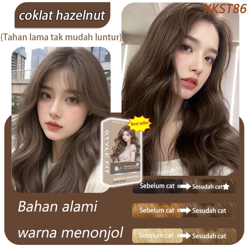 Jual 【Aman dipakai dan diorder】STYLE FIT cat rambut* 200ml coklat ...