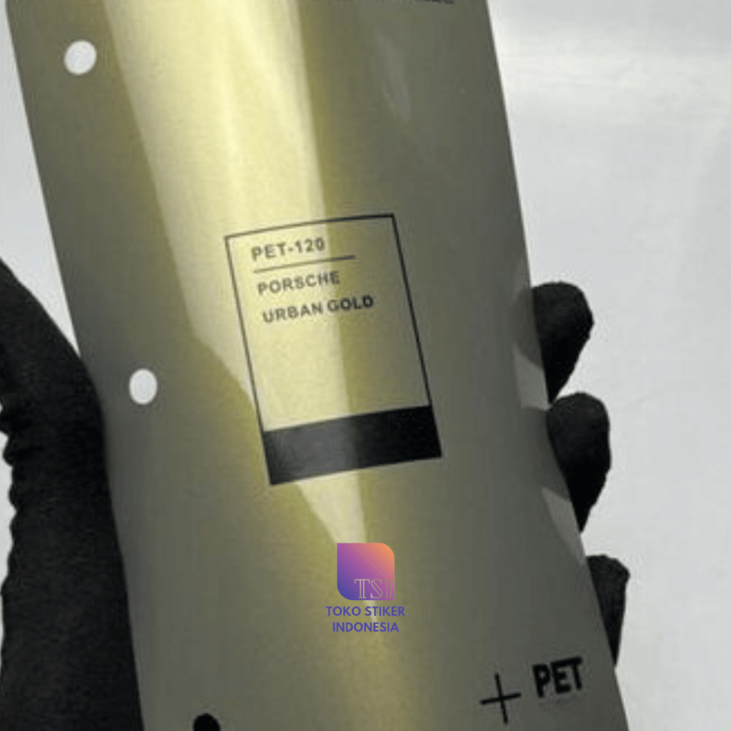 Jual Stiker Skotlet Mobil Gold Glossy Porsche Emas Urban Gold PET ...