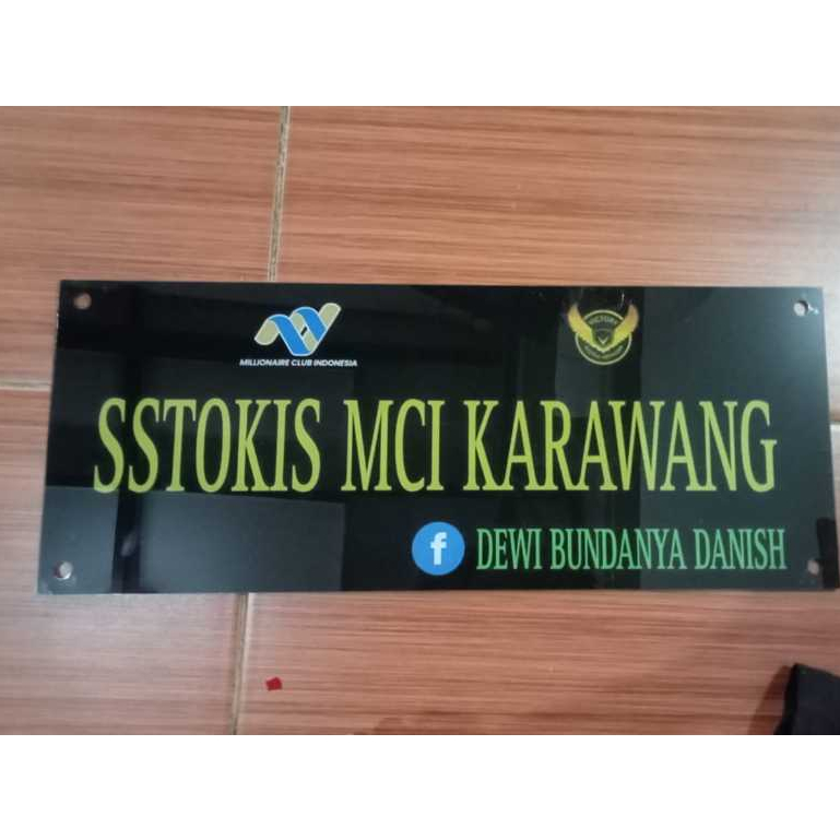 Jual Akrilik Custom Acrylic Sign board Nama Plang Pintu Ukuran 120 x 40 ...