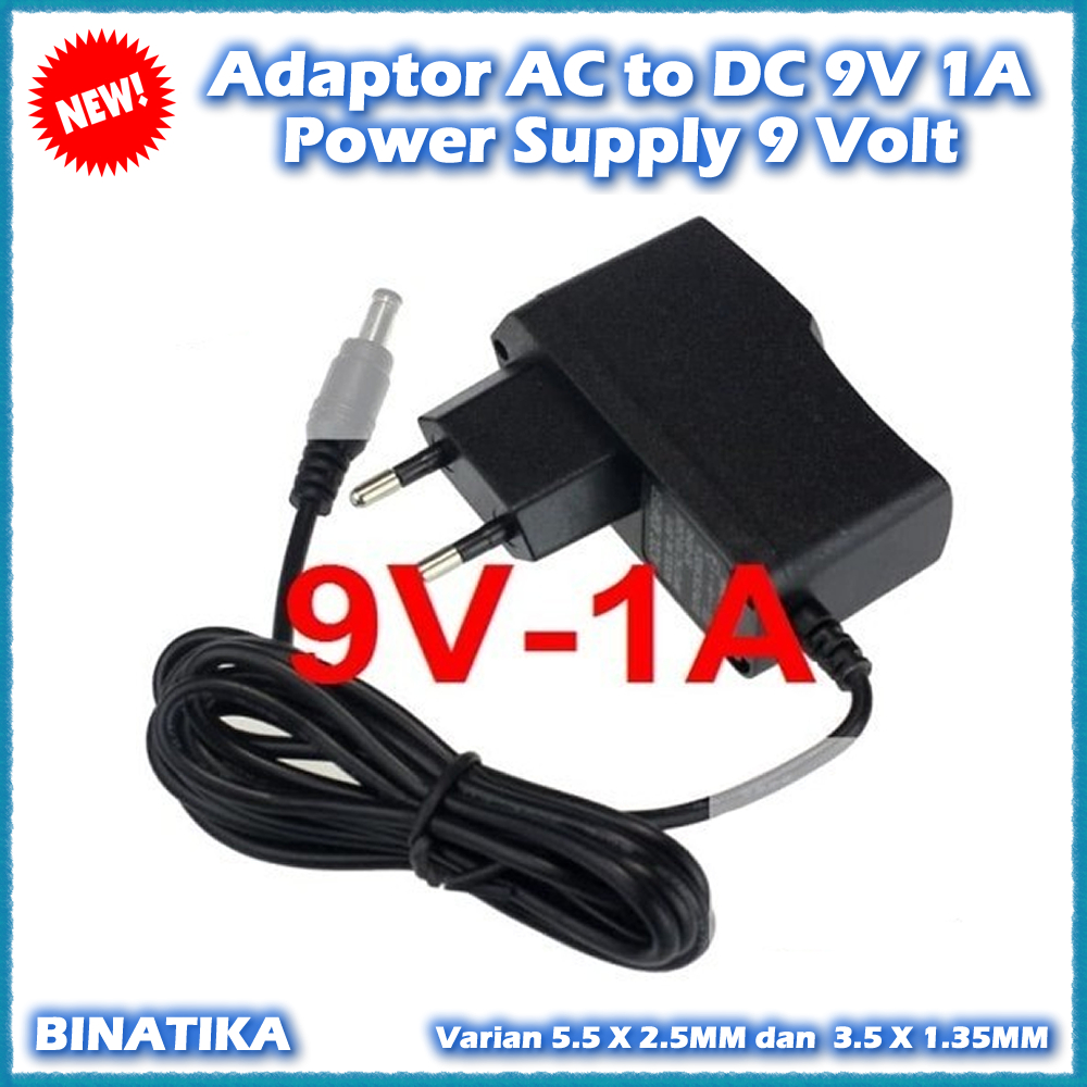 Jual Adaptor AC to DC 9V 1A Power Supply 9 Volt for Charger CCTV Router ...