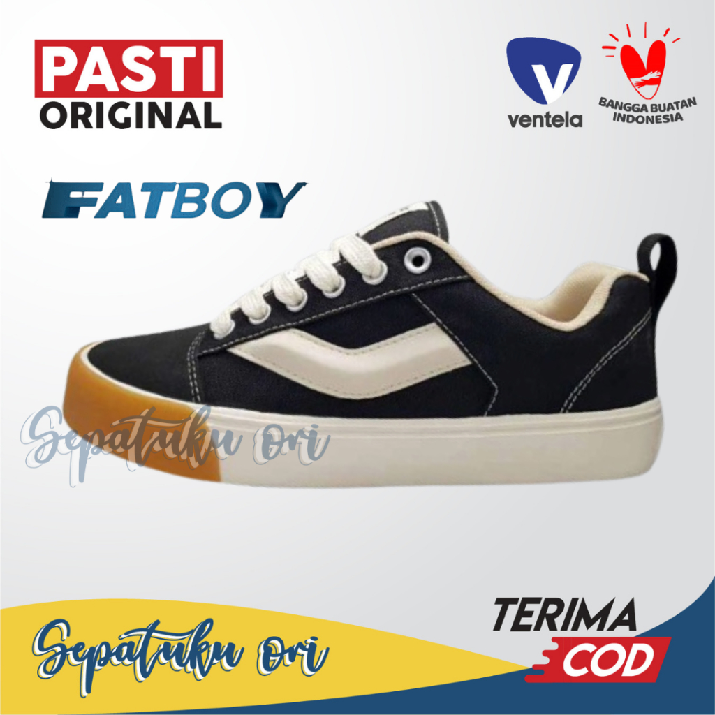 Jual Sepatu Ventela Fatboy Low Black Gum Original | Sneakers Casual ...