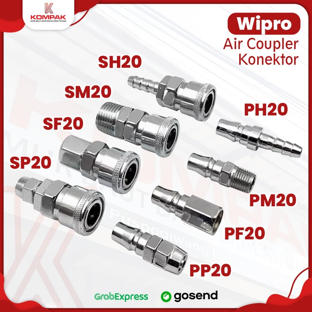 Jual WIPRO Quick Coupler PH20 PM20 PF20 PP20 SH20 SM20 SF20 SP20 / Air ...