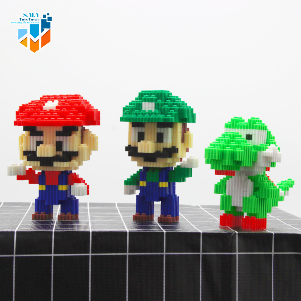 Jual SMY Toystown Nano Blocks Super Mario Mini 3D Model, Mainan Blok ...