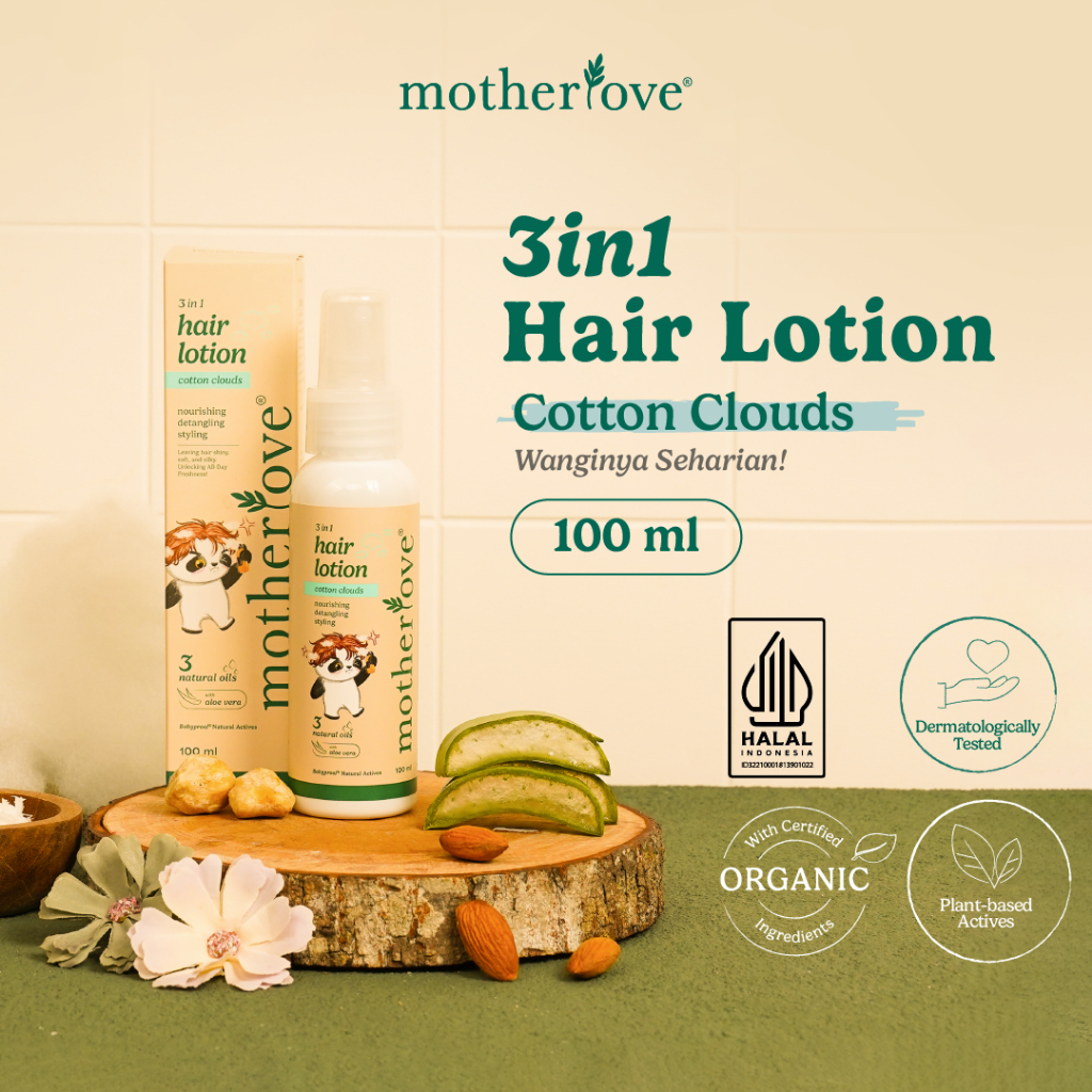 Jual Motherlove 3 in 1 Hair Lotion Cotton Clouds - Pengharum Rambut ...