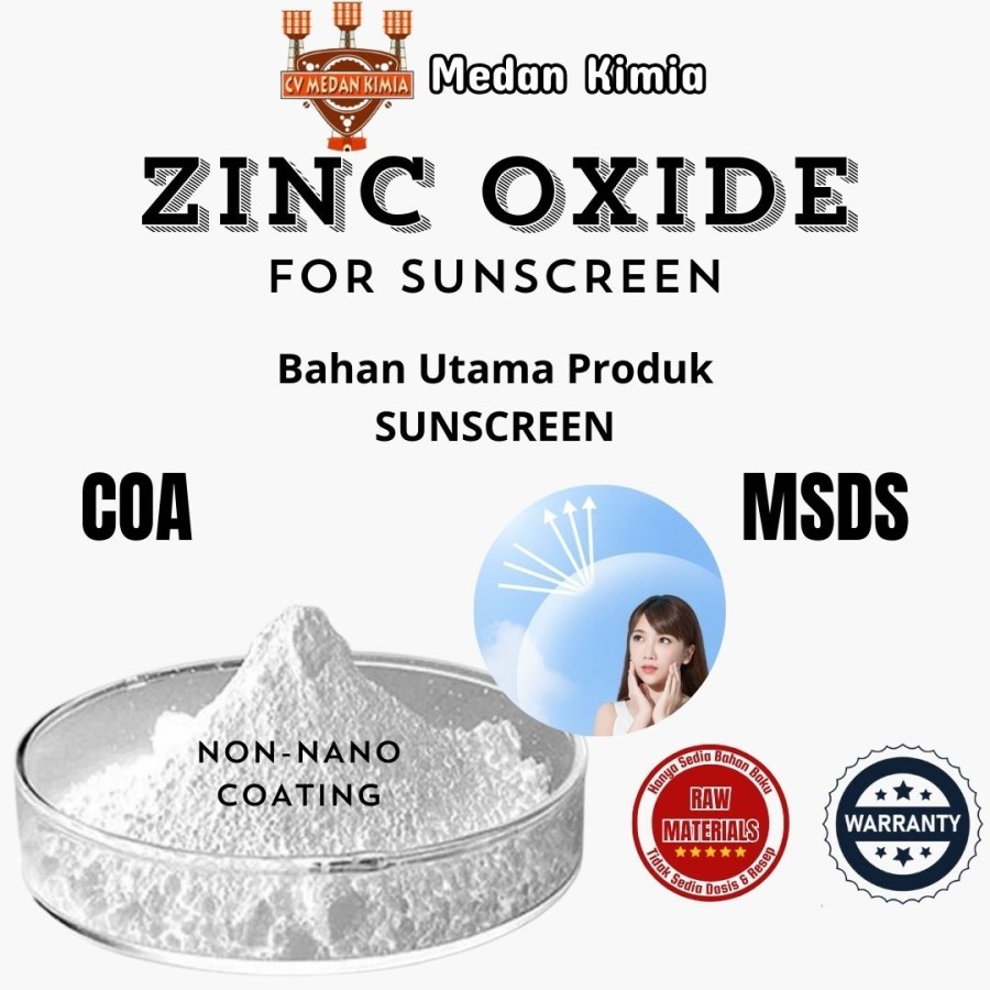 Jual Zinc Oxide 50gr Bahan Aktif Utama Sunscreen Zinc Oxide Non-Nano ...