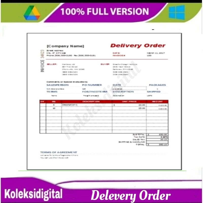 Jual 16 Template Delivery Order Word dan Excel | Shopee Indonesia