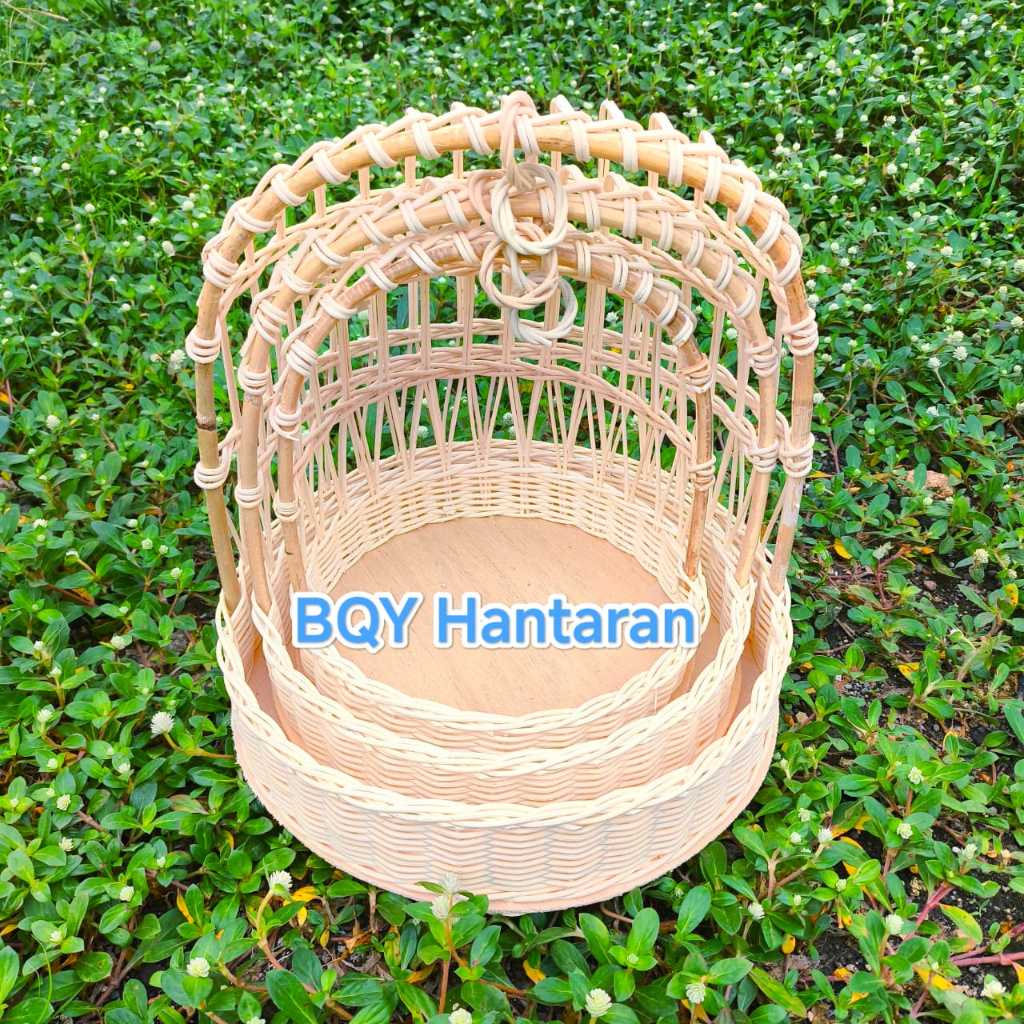 Jual keranjang hantaran rotan parcel sangkar rotan (isi3) / keranjang ...