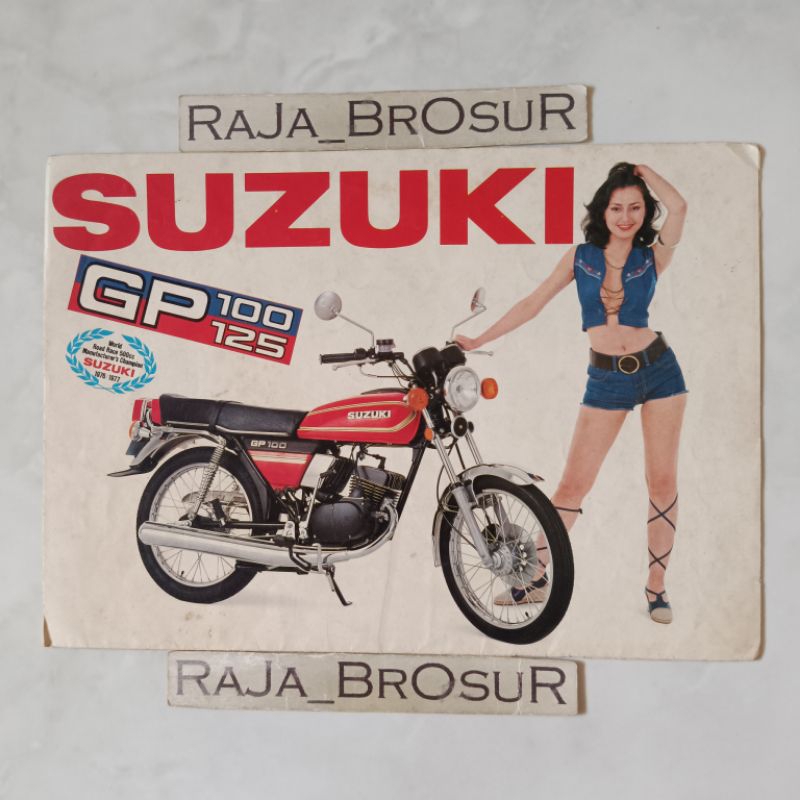 Jual Poster brosur katalog leaflet jadul lawas Suzuki GP 100 GP100/GP 125 GP125 5Speed 2Tak 1978 ...