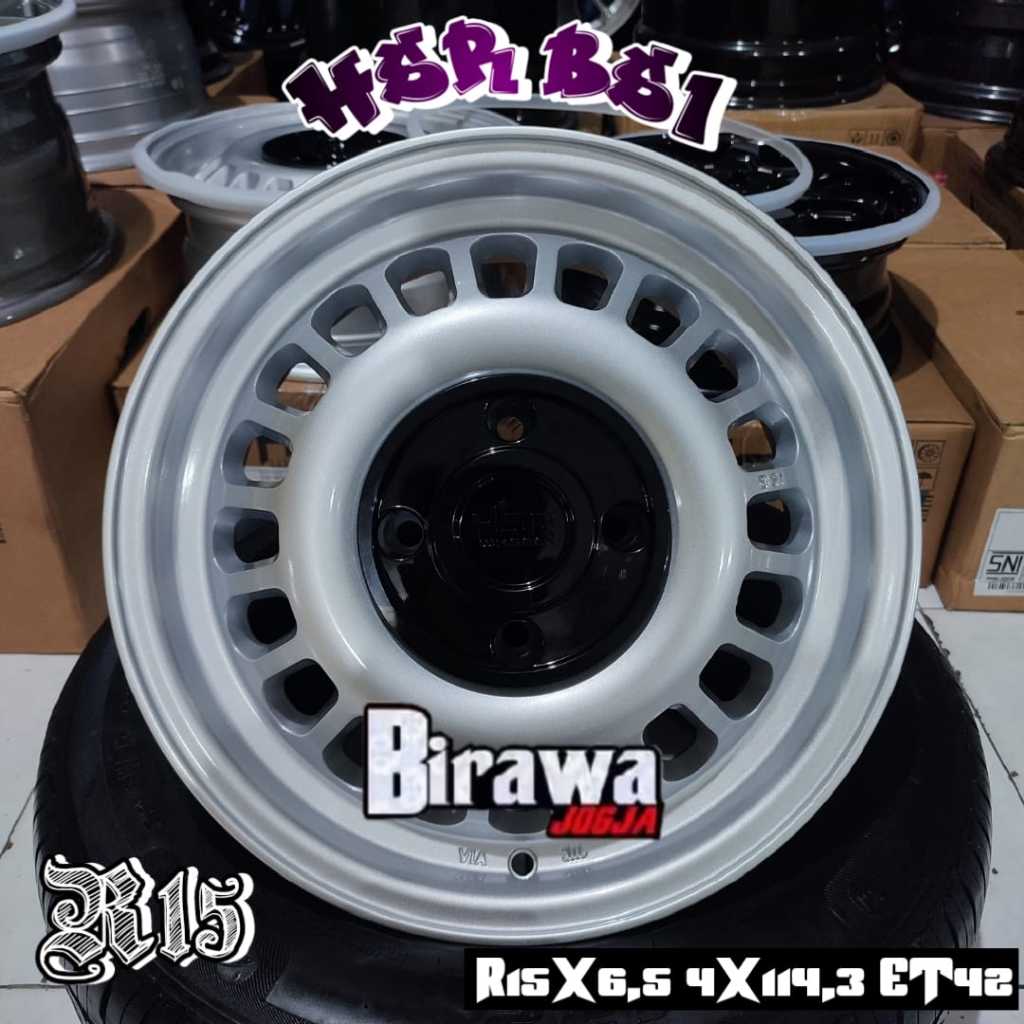 Jual Velg Racing Ring 15 Rally HSR BSI R15 Pcd 4X100 Untuk mobil Brio Jazz Carry Wuling Spresso ...