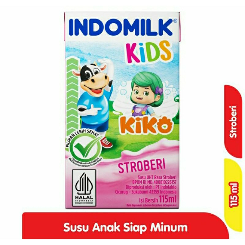 Jual INDOMILK Kids Susu UHT Strawberry 115 ml | Shopee Indonesia