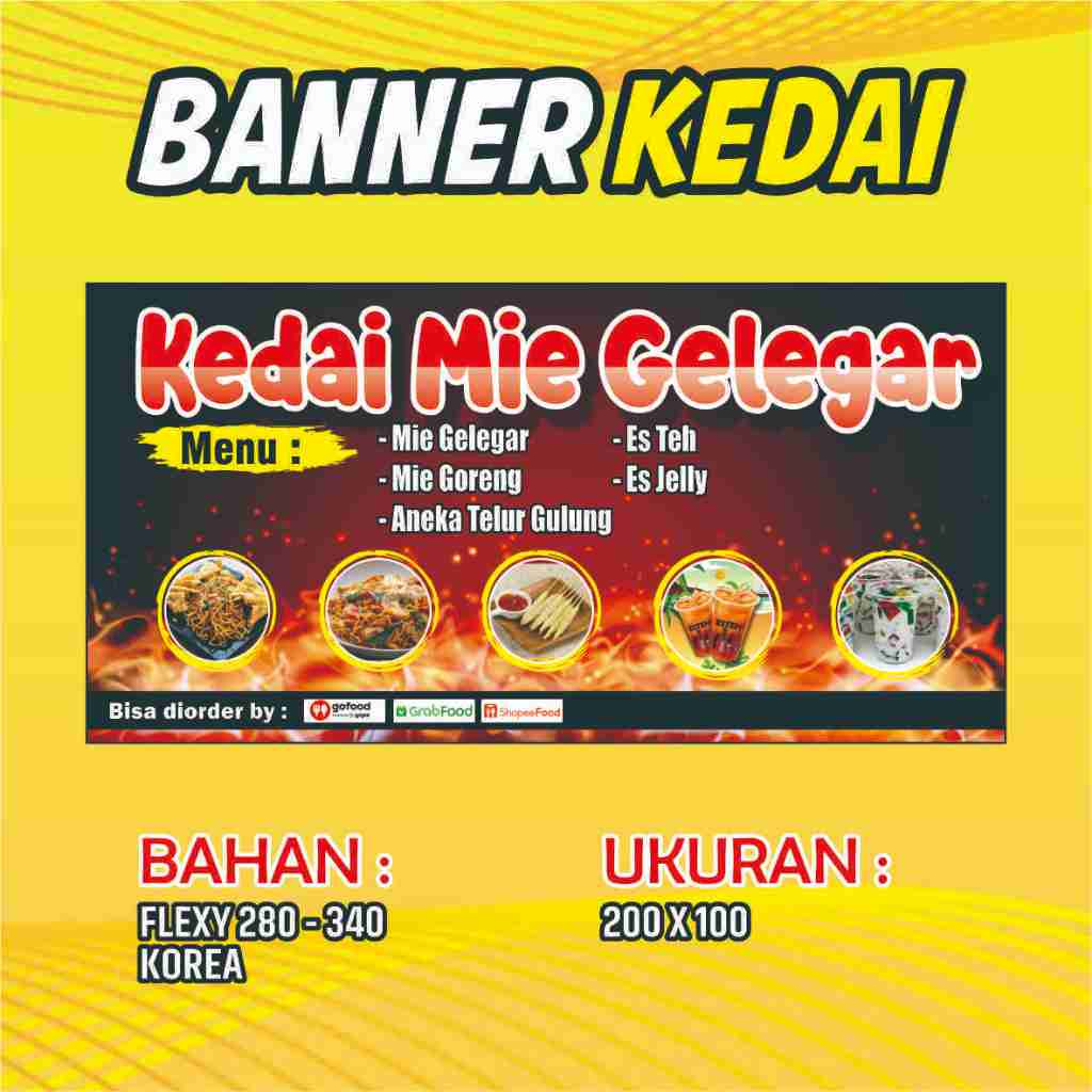 Jual Spanduk Banner Kedai/ Banner Kedai Makan/ Free Desain/ Spanduk ...