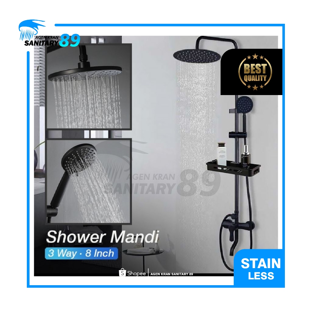Jual SHOWER COLOMN HITAM/SHOWER TIANG SET PANAS DINGIN/SHOWER PANAS ...