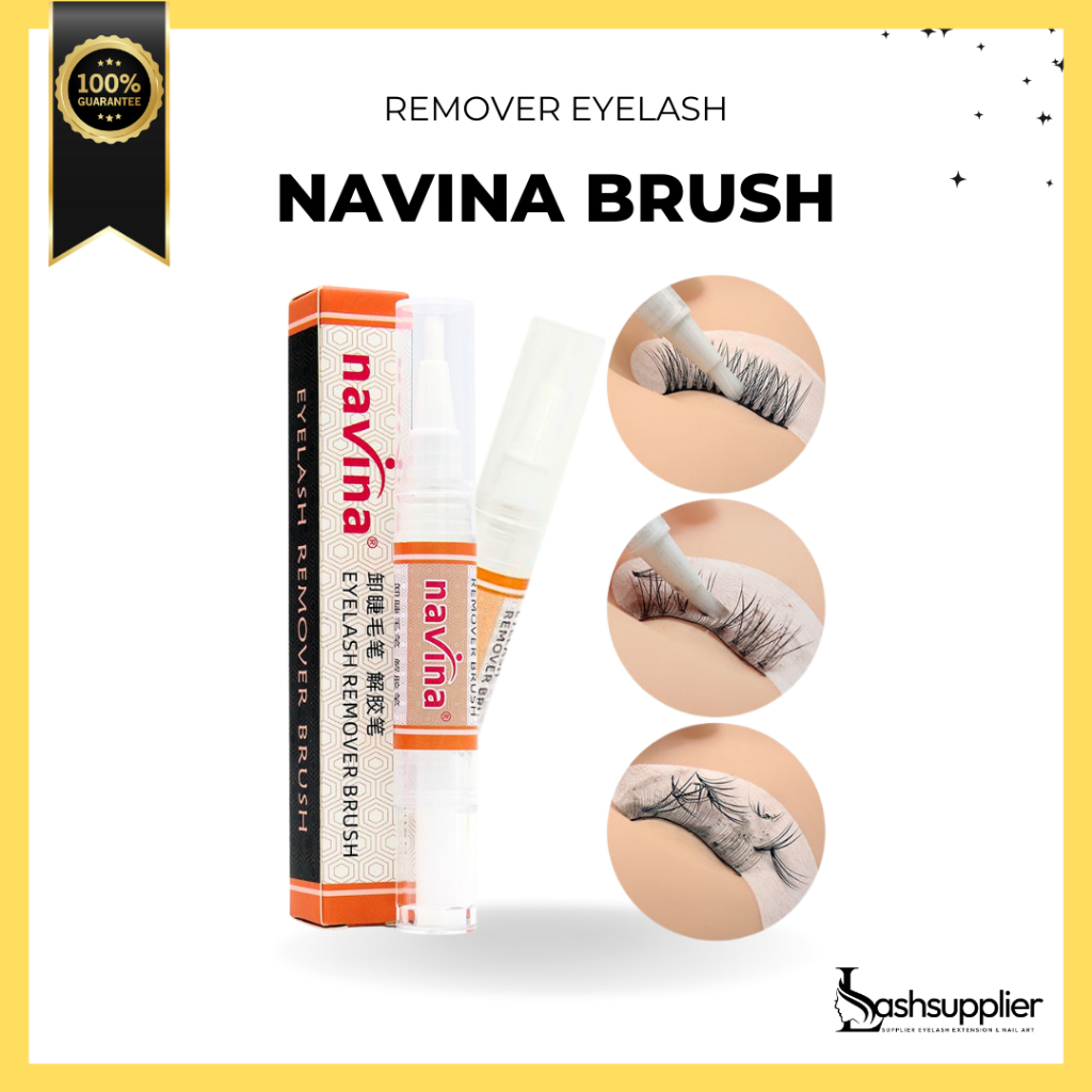 Jual Navina Eyelash Extension Remover Brush Pen 10gr | Shopee Indonesia