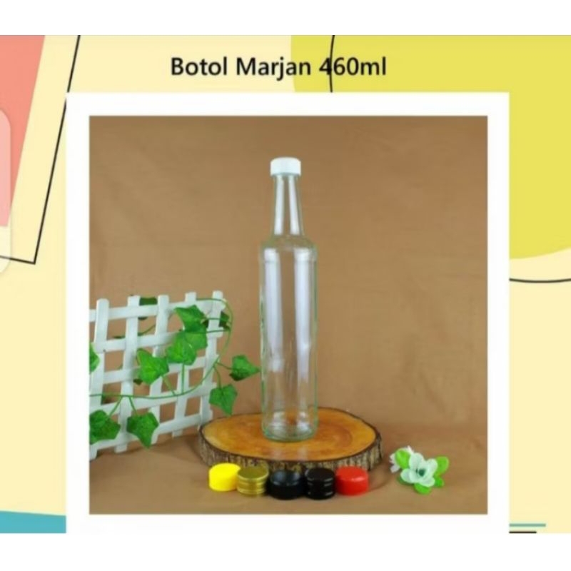 Jual Paket Isi 12pcs) Botol Kaca bening 460ml marjan madu sirup susu ...