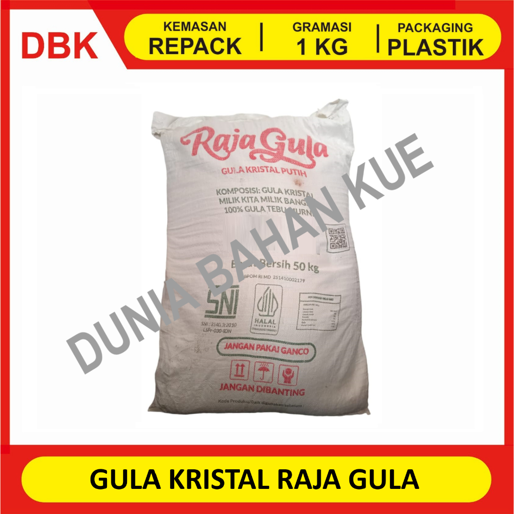 Jual GULA KRISTAL RAJA GULA - REPACK 1 KG / GULA PASIR RAJA GULA ...