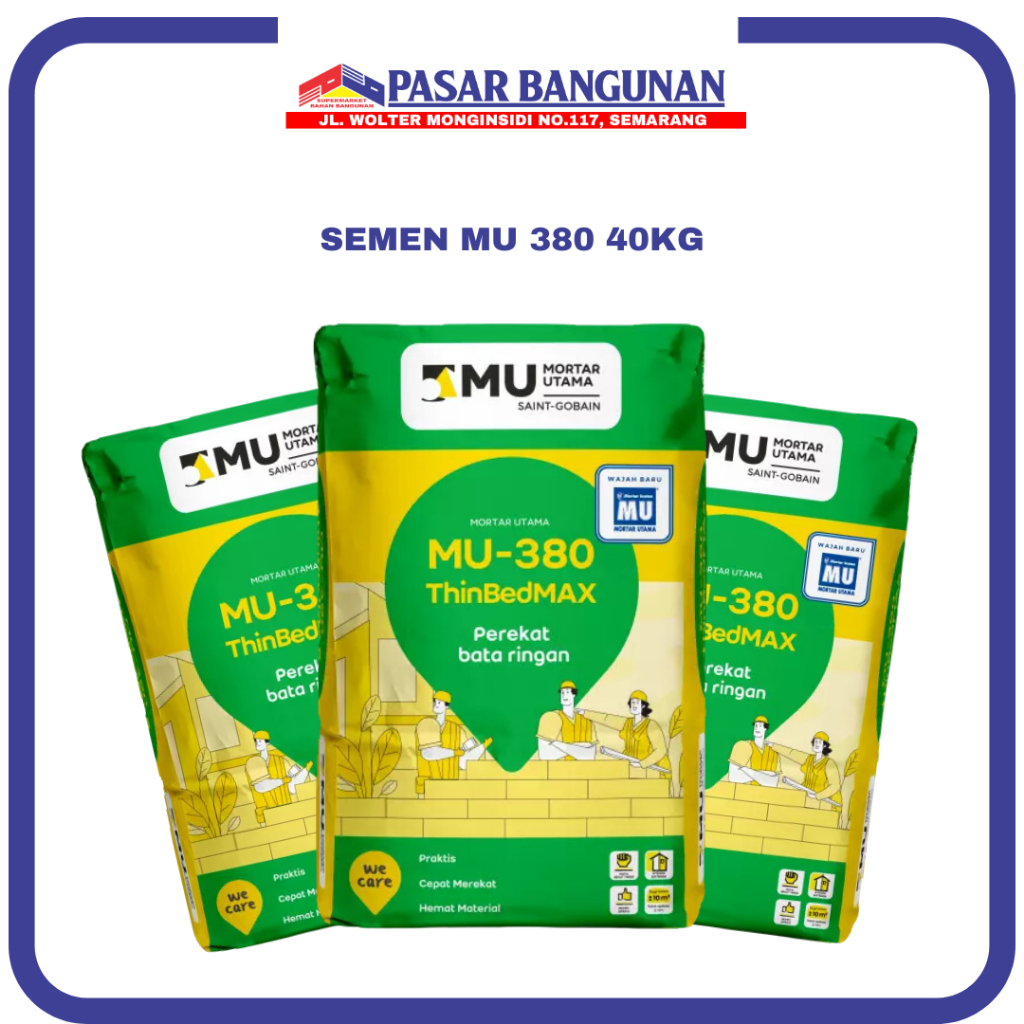 Jual MU 380 40 KG SEMEN PEREKAT BATA RINGAN | Shopee Indonesia