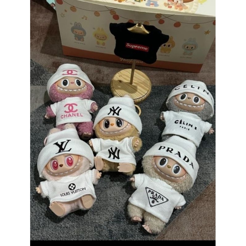 Jual Baju dan topi labubu putih bisa untuk V1 dan V2 | Shopee Indonesia