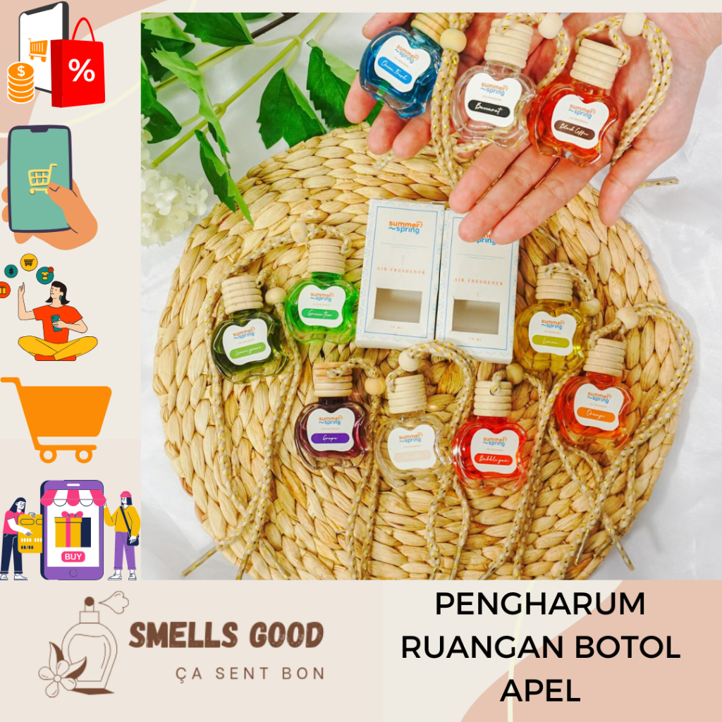 Jual Parfum Mobil Botol Apel | Summerspring Fruit Series - Pengharum ...