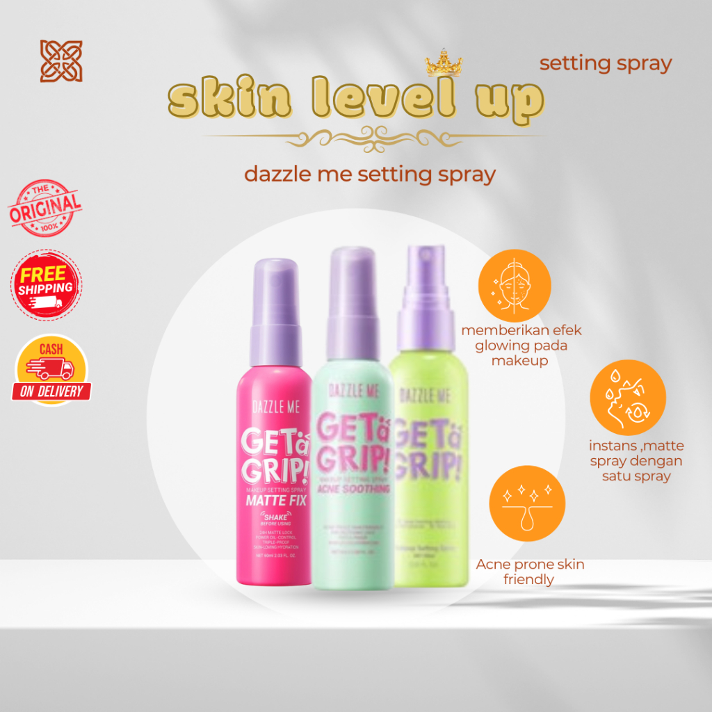Jual DAZZLE ME SKIN STAY HYDRATED - SETTING SPRAY GET A GRIP Facial ...