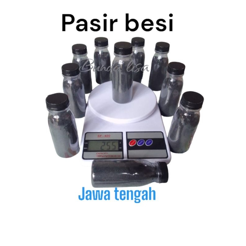 Jual pasir besi kemasan 250grm buat praktek daya magnet adukasi ...