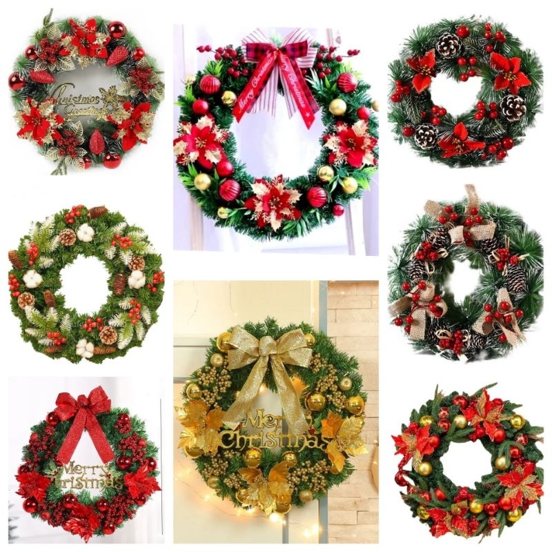 Jual (LARGE & PREMIUM) Hiasan Krans Natal Dekorasi Natal Christmas ...