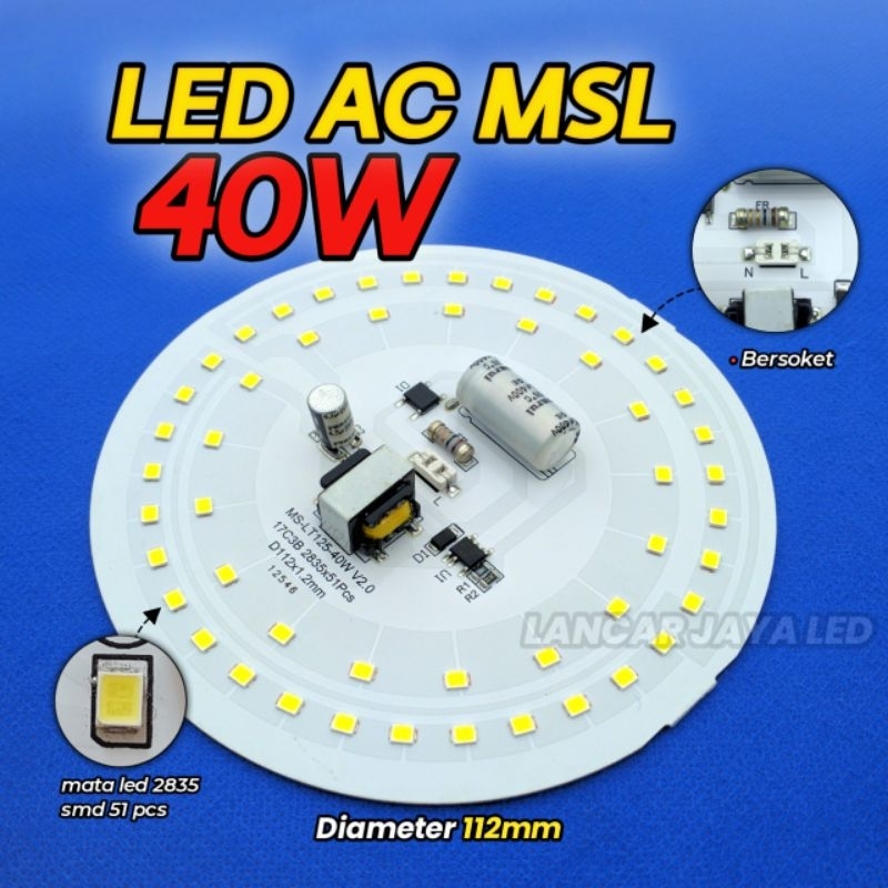 Jual PCB LED AC (MSL) 40 Watt ~Lancar Jaya Led~ | Shopee Indonesia