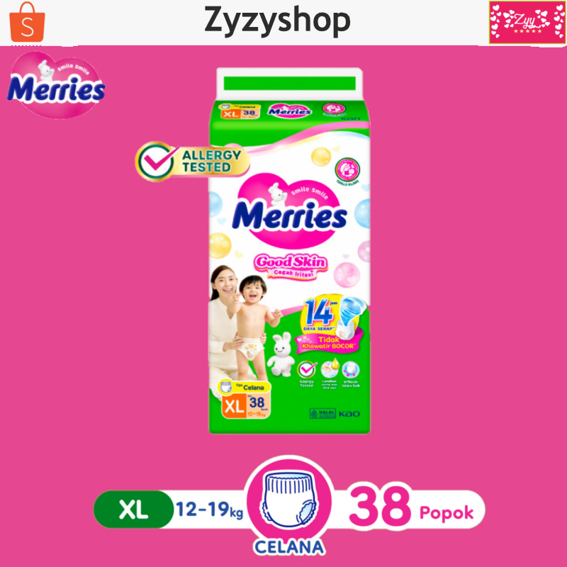 Jual Merries Pants Good Skin XL 38 - Popok Celana Merries XL 38 ...