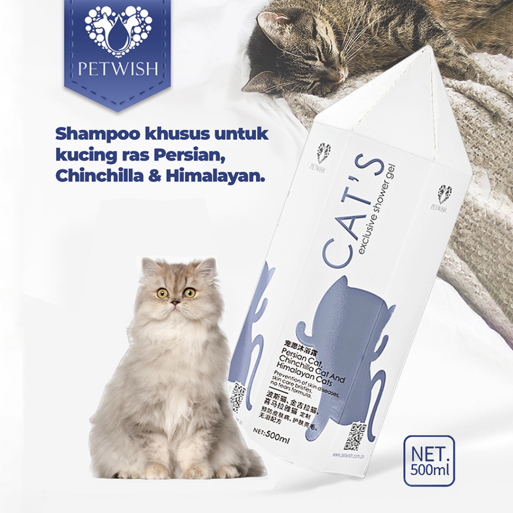 Jual Petwish Shampoo Kucing 500ML - Persian, Chinchilla, Himalayan Cat ...