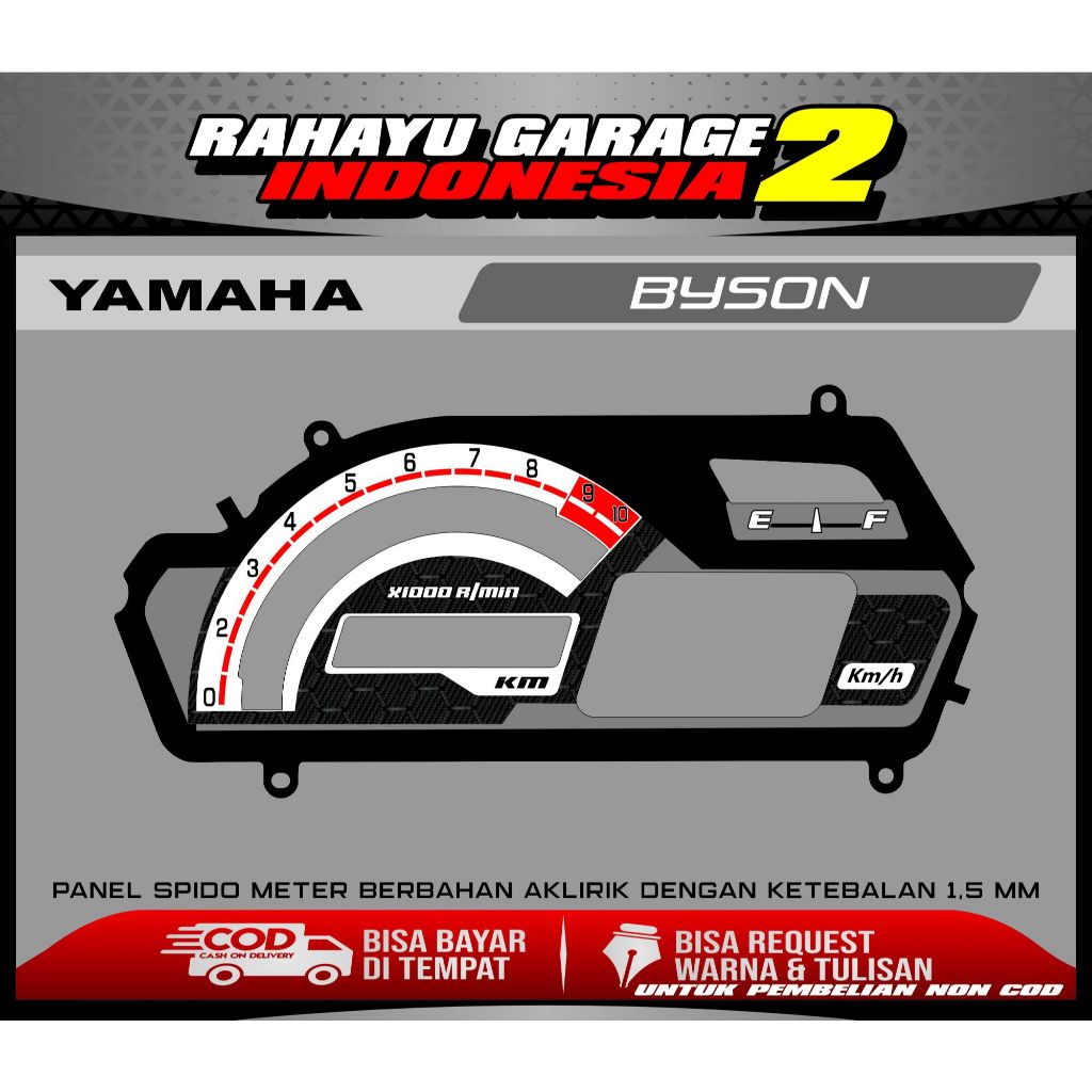 Jual PAPAN SPEEDOMETER CUSTOM YAMAHA BYSON | Shopee Indonesia