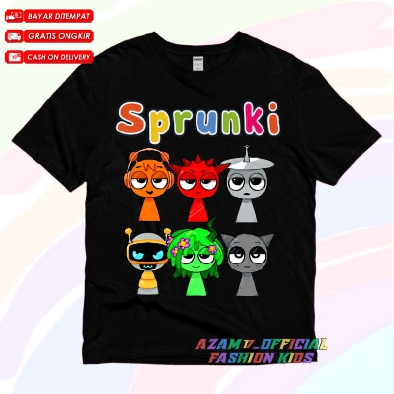 Jual Kaos Anak Baju Anak Sprunki Incredibox All Karakter Free Nama ...