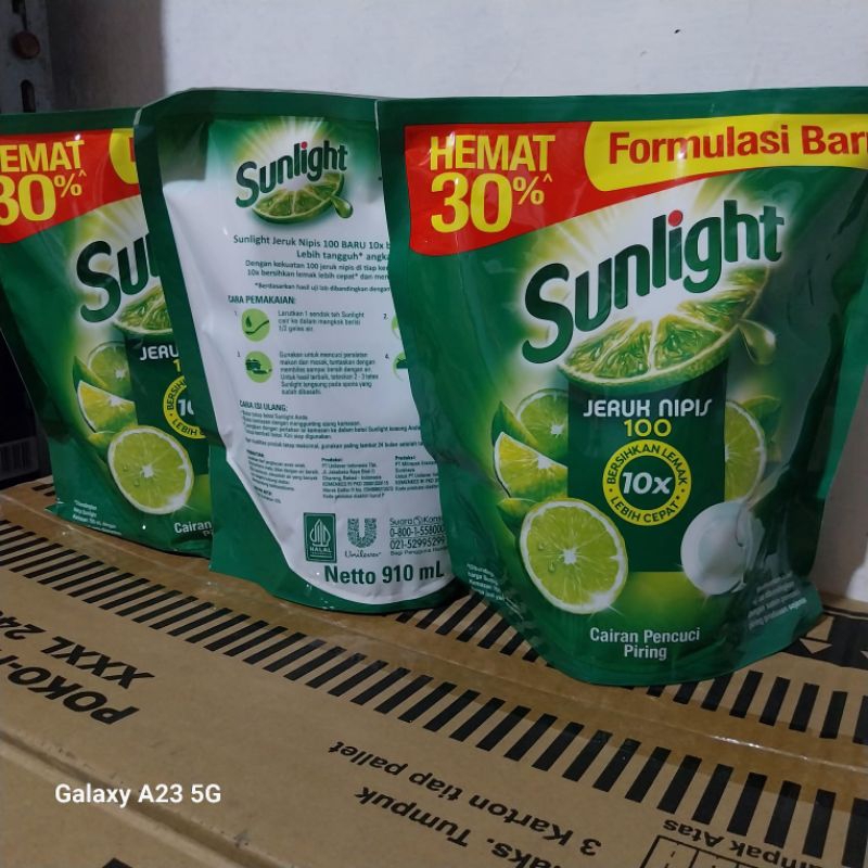 Jual Sunlight Cairan pencuci piring jeruk nipis 910ml | Shopee Indonesia
