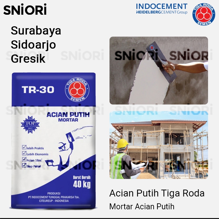 Jual Mortar Acian Putih TR30 40kg Surabaya Sidoarjo Gresik | Shopee ...