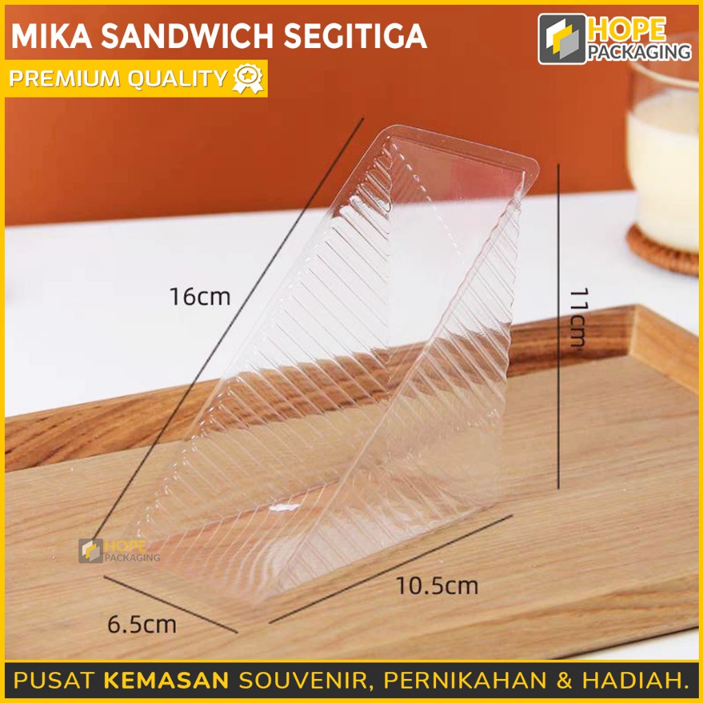Jual [Harga / 5 Pcs] Mika Sandwich Roti Tawar / Sandwich Bening / Mika ...