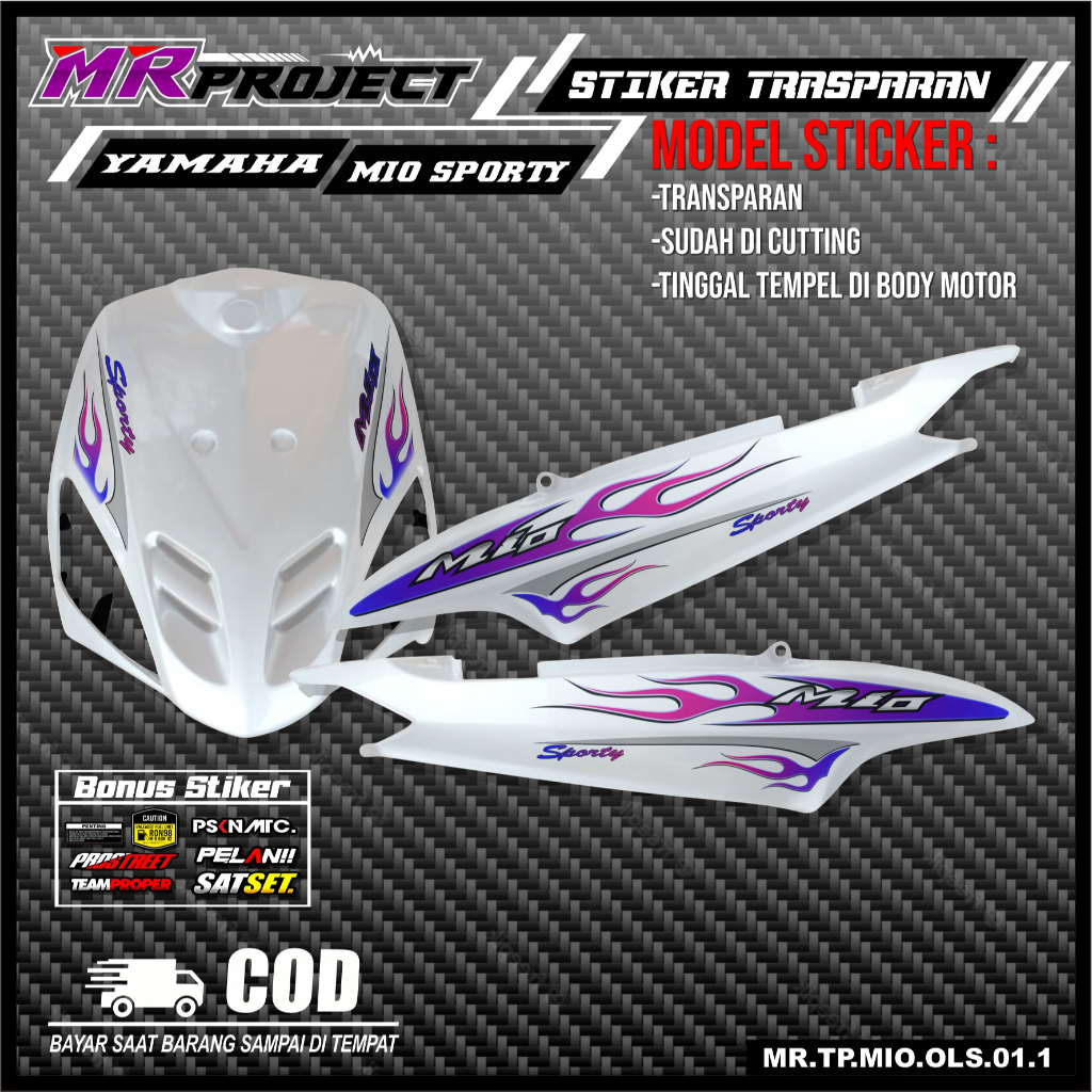 Jual STIKER STRIPING TRANSPARAN MIO SPORTY,STICKER TRANSPARAN MOTOR MIO ...