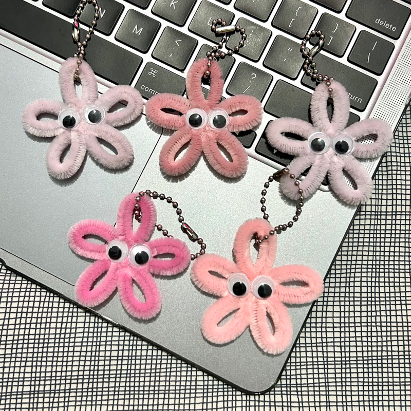 Jual starfish keychain pipe cleaner | ganci mini kawat bulu 5 cm (WAJIB ...