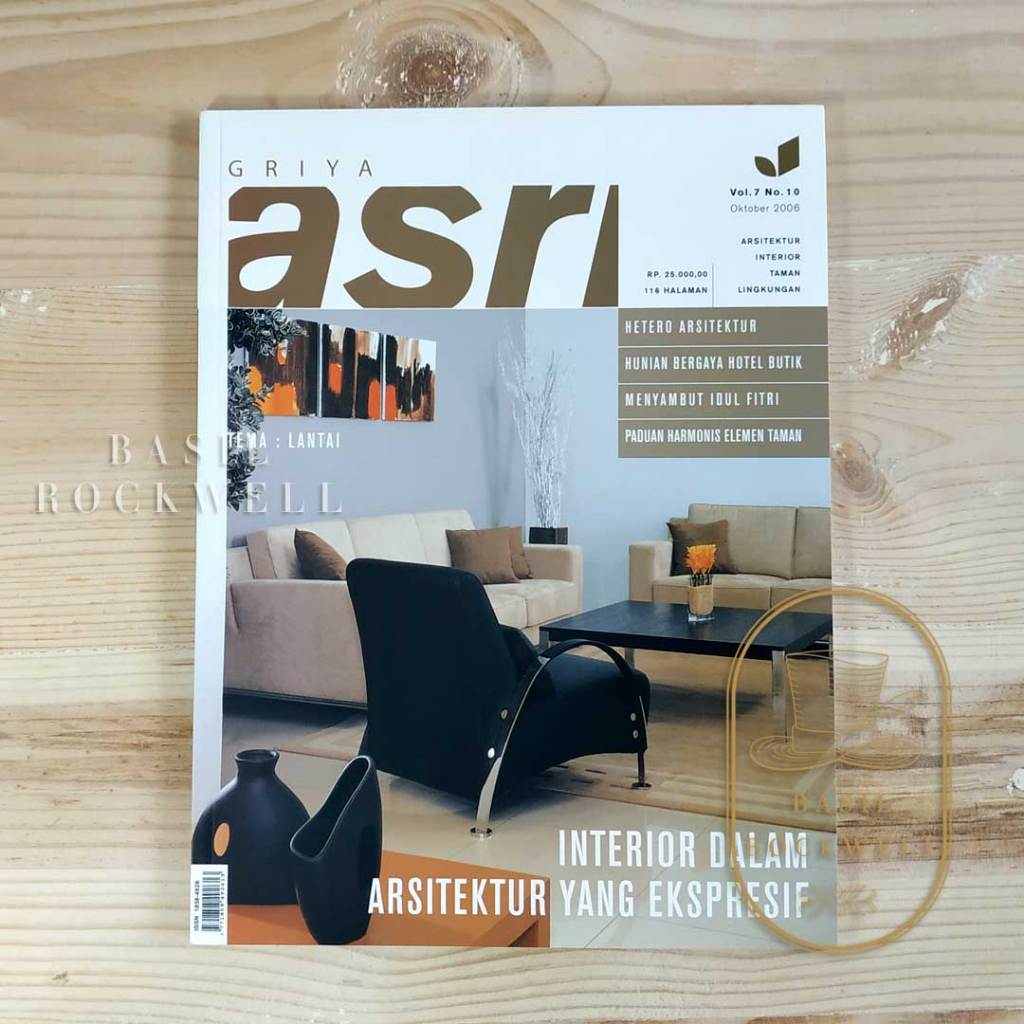 Jual Griya Asri Majalah Arsitektur Edisi Oktober 2006 Desain Interior ...
