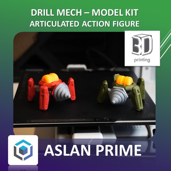 Jual DRILL MECH MECHA TANK MODEL KIT POSEABLE JOINTED ACTION FIGURE 3D ...